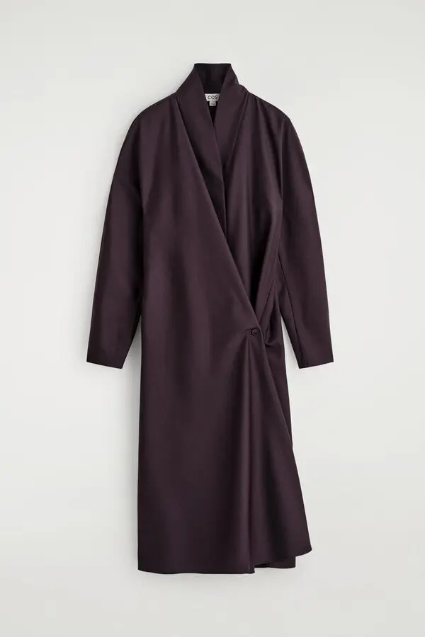 Cos Wool Wrap Midi Dress