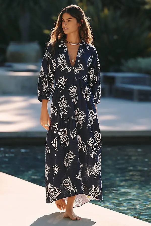 CELANDINE X Suzanne Lustig Carolita Maxi Dress - Navy