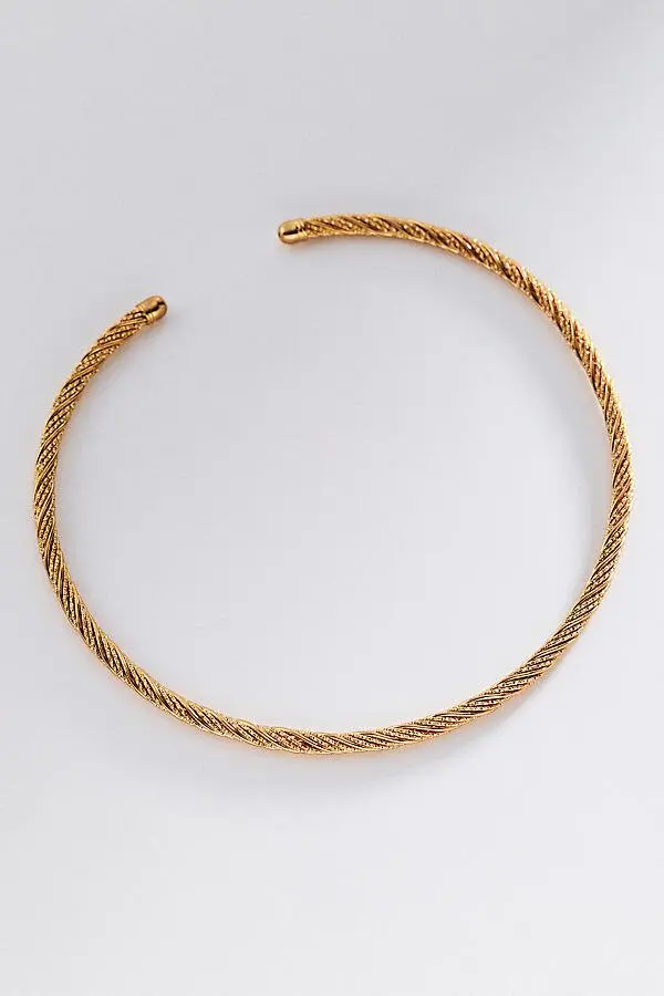 Anthropologie Twisted Collar Necklace - Gold
