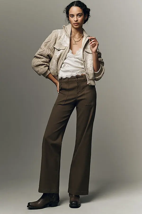Sanctuary Sculpted Insider Wide-leg Pants - Timber