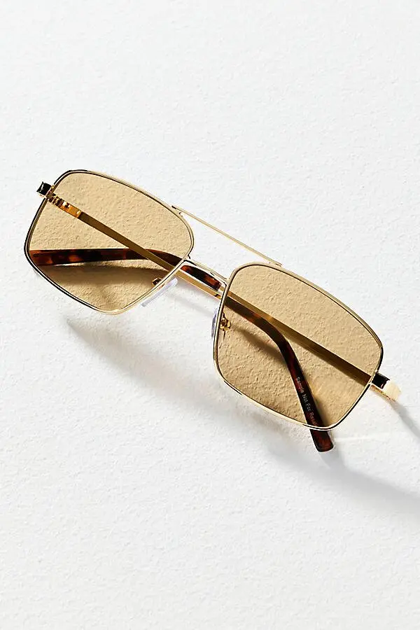 EYEKING Metal Aviator Sunglasses - Gold