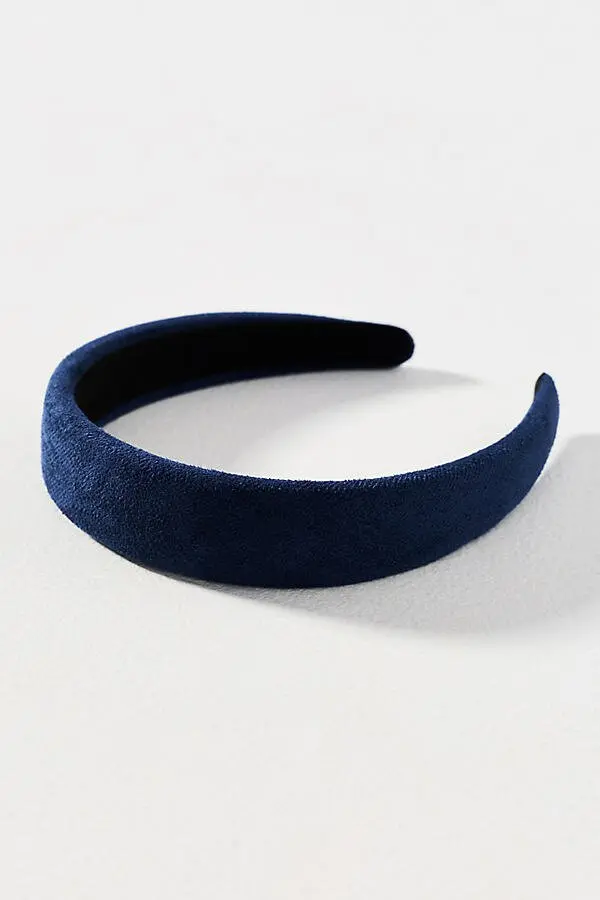 Anthropologie Faux Suede Headband - Navy