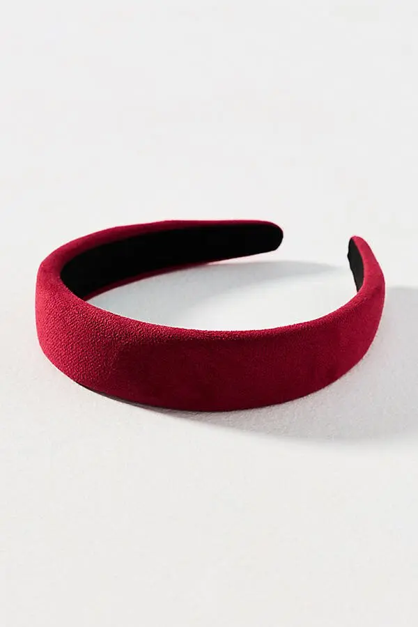 Anthropologie Faux Suede Headband - Wine