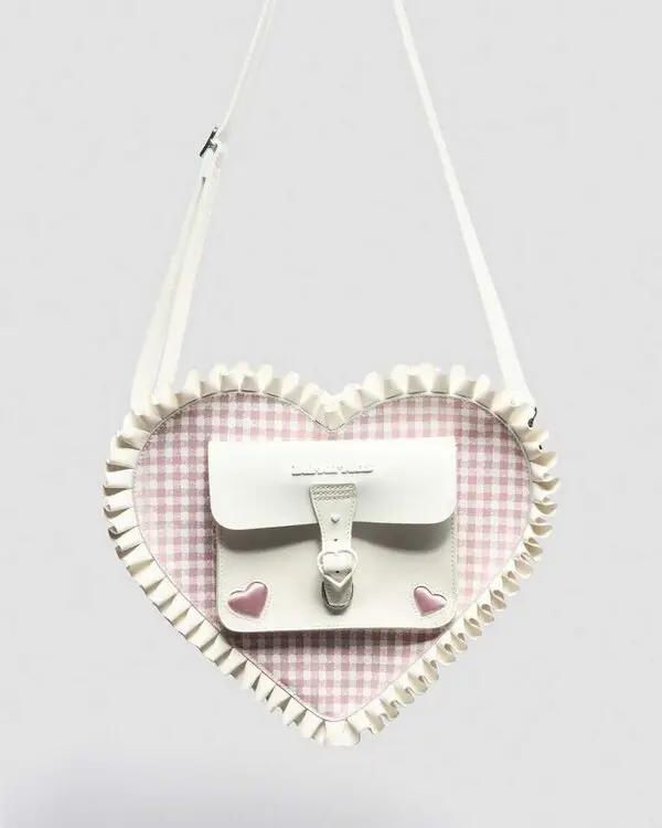 Dr. Martens Frilled Gingham Leather Heart Backpack