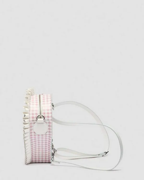 Dr. Martens Frilled Gingham Leather Heart Backpack