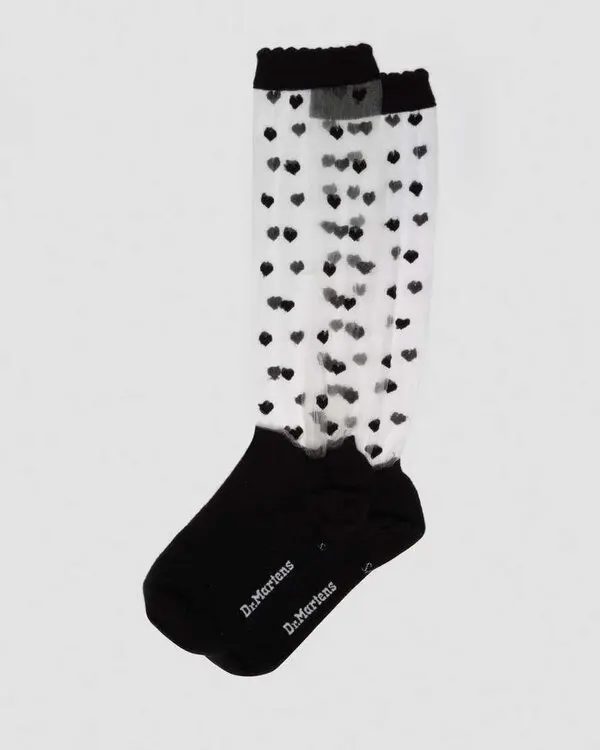 Dr. Martens Heart Mesh Organic Cotton Blend Socks - Black