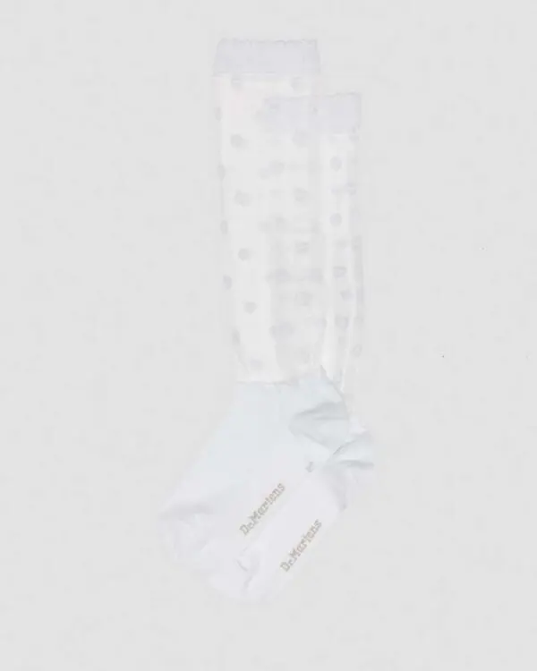 Dr. Martens Heart Mesh Organic Cotton Blend Socks - White