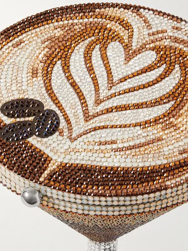 Judith Leiber Martini Espresso Crystal-embellished Clutch