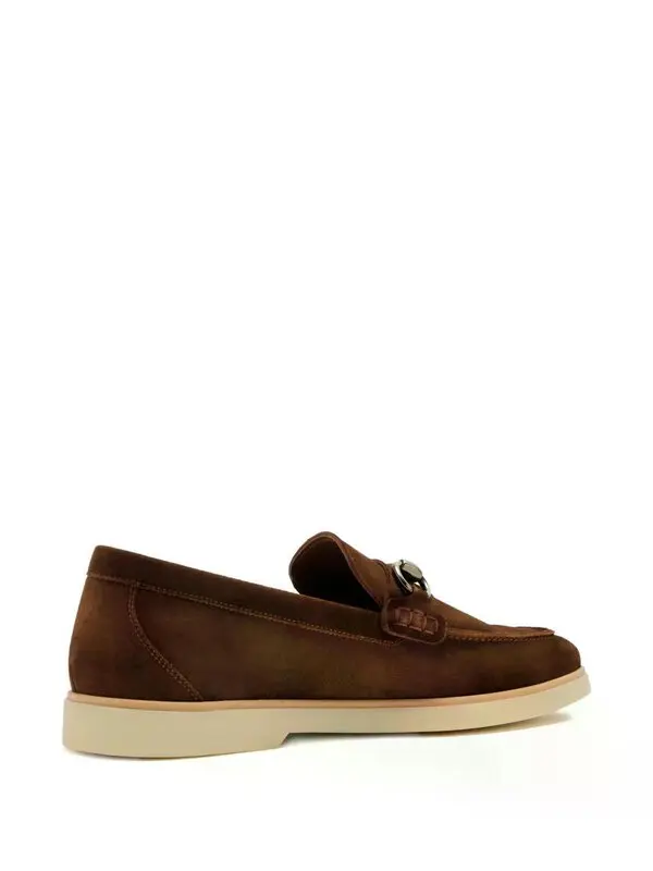 Magnanni Penny-strap Suede Loafers - Brown