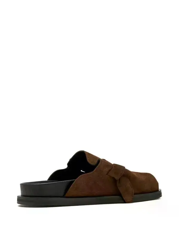 Yuzefi Suede Knotted Mules - Brown