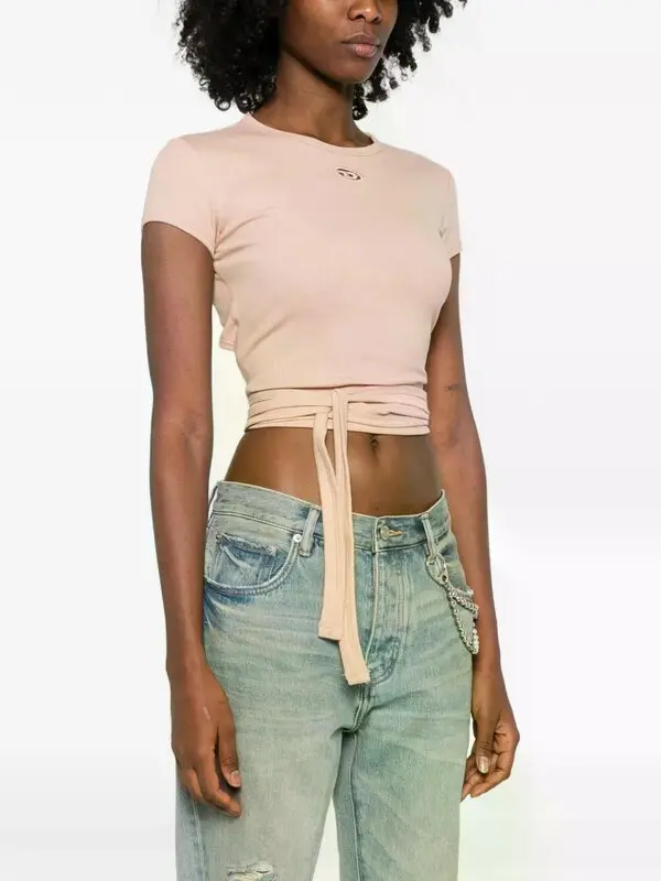 DIESEL® Wrap-tie T-shirt - Pink