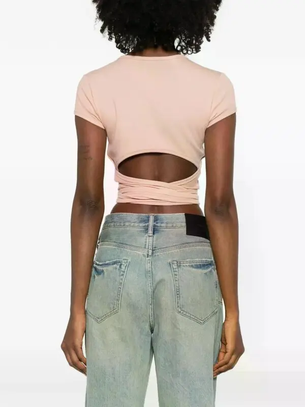 DIESEL® Wrap-tie T-shirt - Pink
