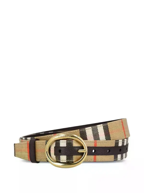 Burberry Reversible Check Bloomsbury Belt - Neutrals