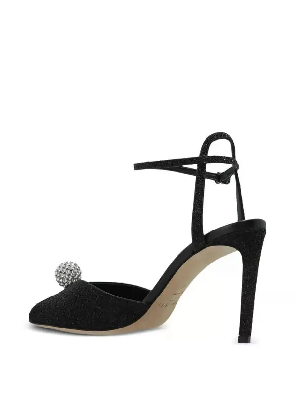 JIMMY CHOO Sacora Crystal-embellished Heeled Sandals