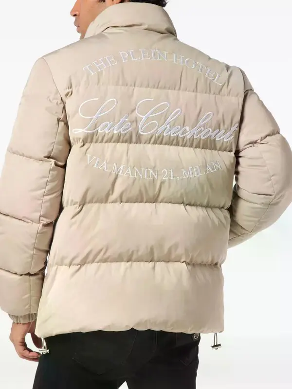 Philipp Plein Logo Plaque Puffer Jacket