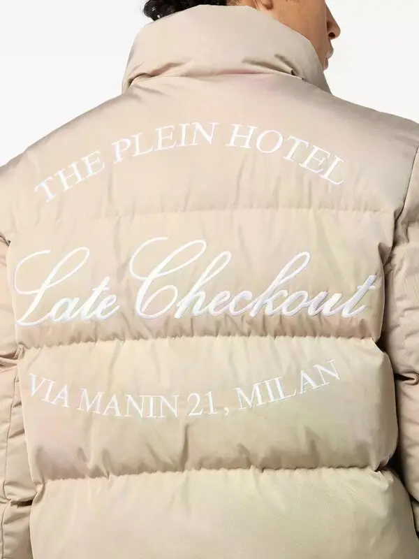 Philipp Plein Logo Plaque Puffer Jacket
