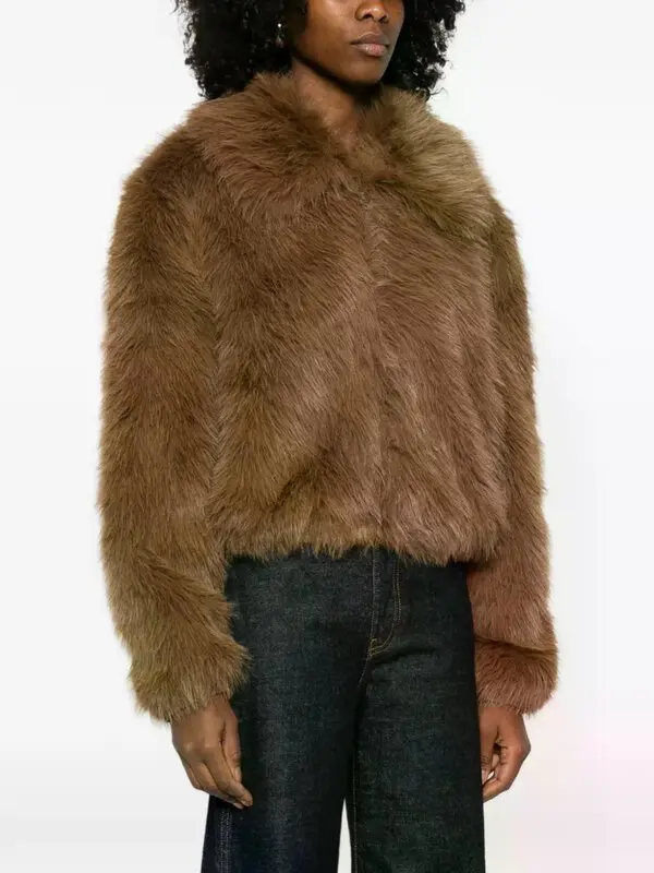 THE FRANKIE SHOP Hope Faux-fur Jacket - Brown
