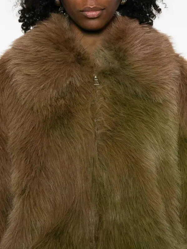 THE FRANKIE SHOP Hope Faux-fur Jacket - Brown