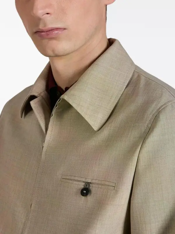 Montedoro Primo Zip-up Wool Bomber Jacket - Neutrals