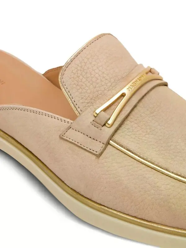 Magnanni Trim-detail Flat Mules - Neutrals