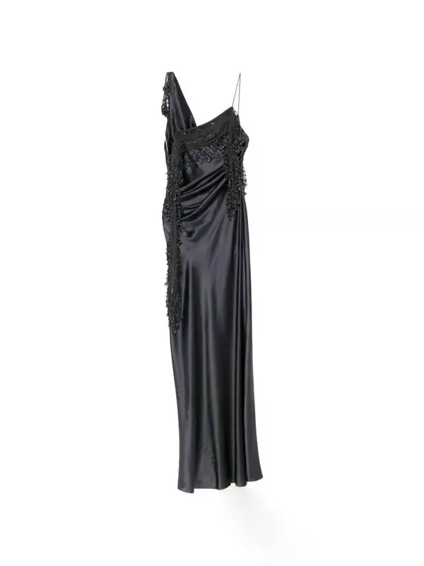 Christopher Esber Droplet Bead Crochet Maxi Dress