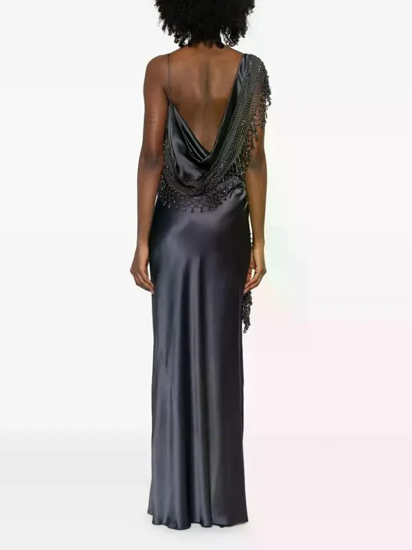 Christopher Esber Droplet Bead Crochet Maxi Dress