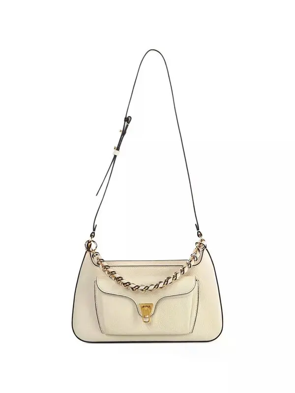 COCCINELLE Chain Leather Shoulder Bag - Neutrals