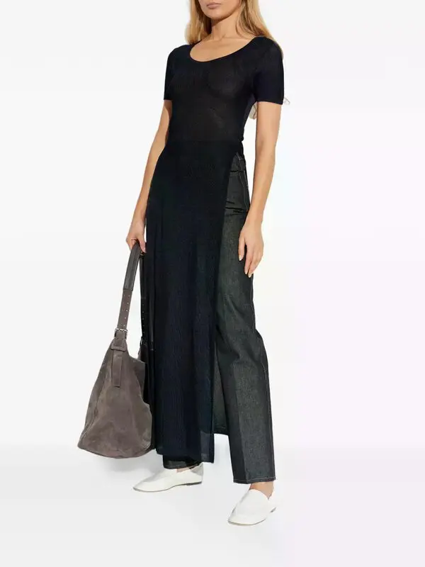 LEMAIRE Side-slit T-shirt - Black