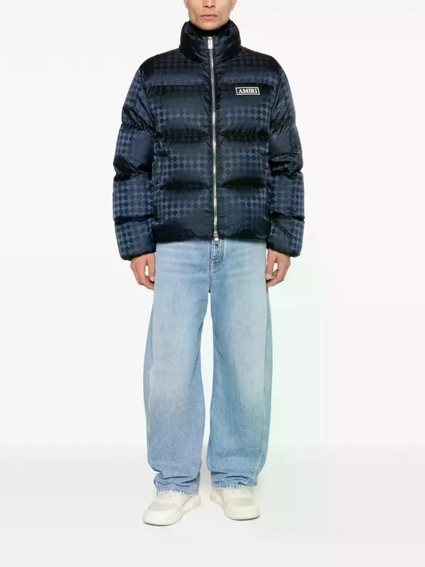 Amiri Jacquard Puffer Jacket - Blue