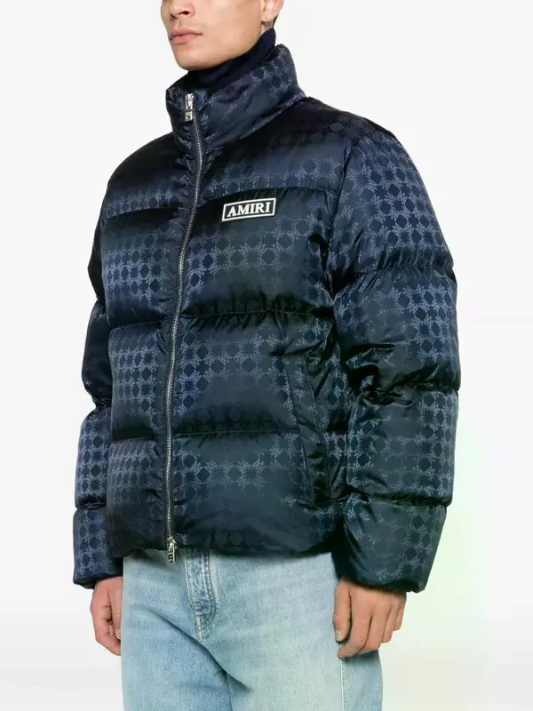 Amiri Jacquard Puffer Jacket - Blue