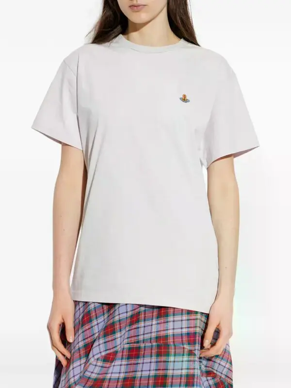 VIVIENNE WESTWOOD Embroidered T-shirt - Neutrals