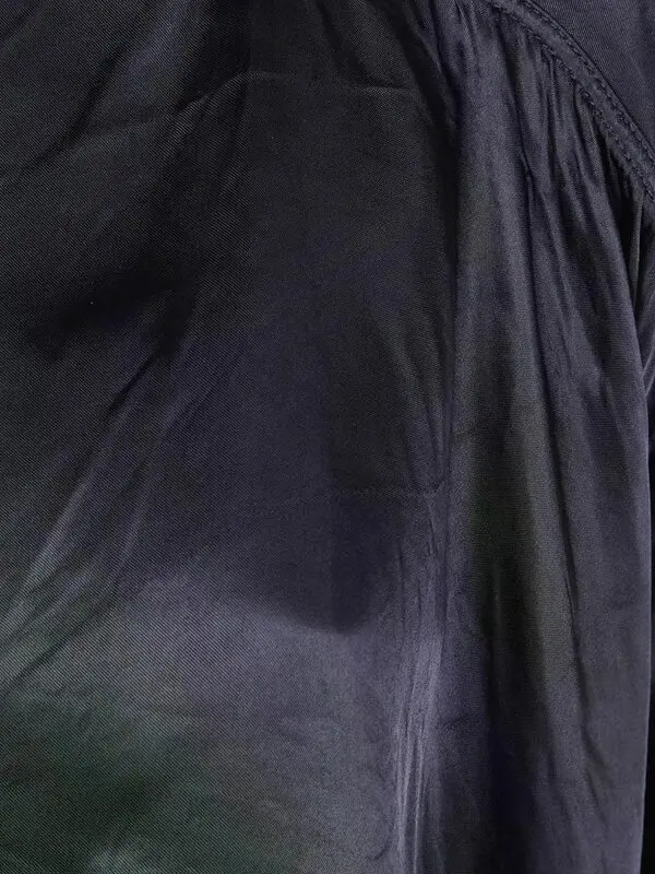 Rick Owens Funnel-neck Long-sleeve Blouse - Black