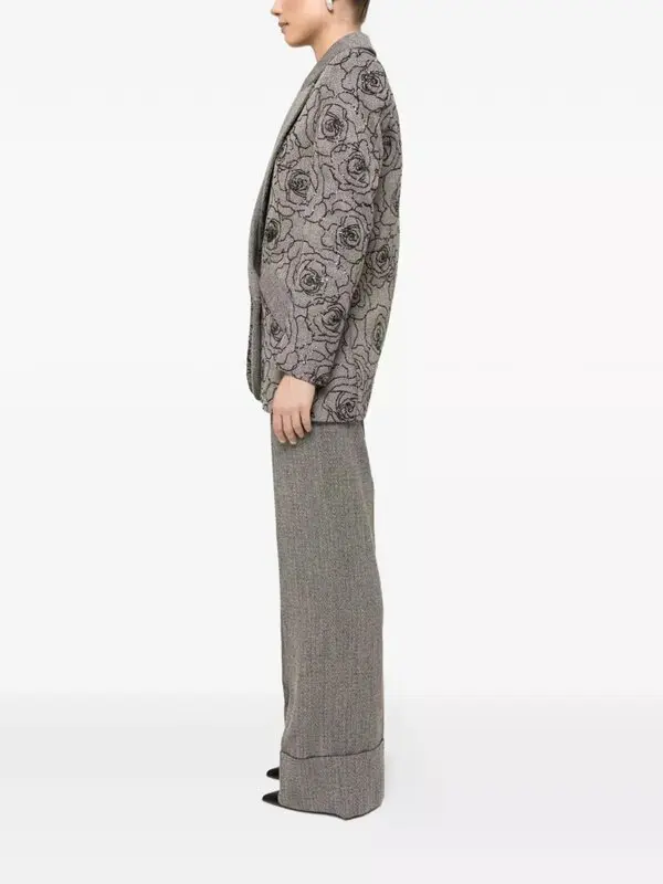 NISSA Sequin-embellished Double-breasted Blazer