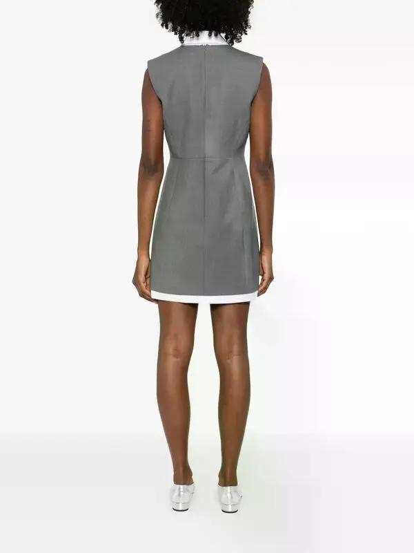 Maje Layered-effect Tailored Wool Dress