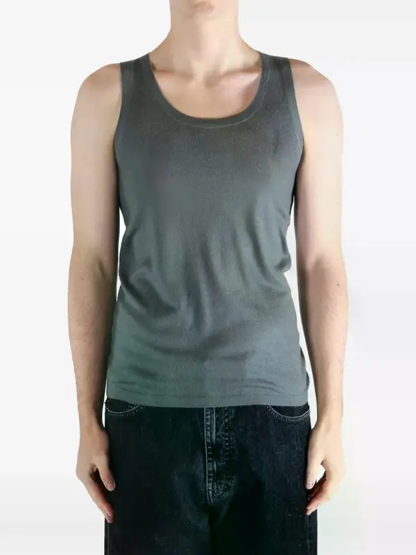 Frenckenberger Round-neck Tank Top - Grey