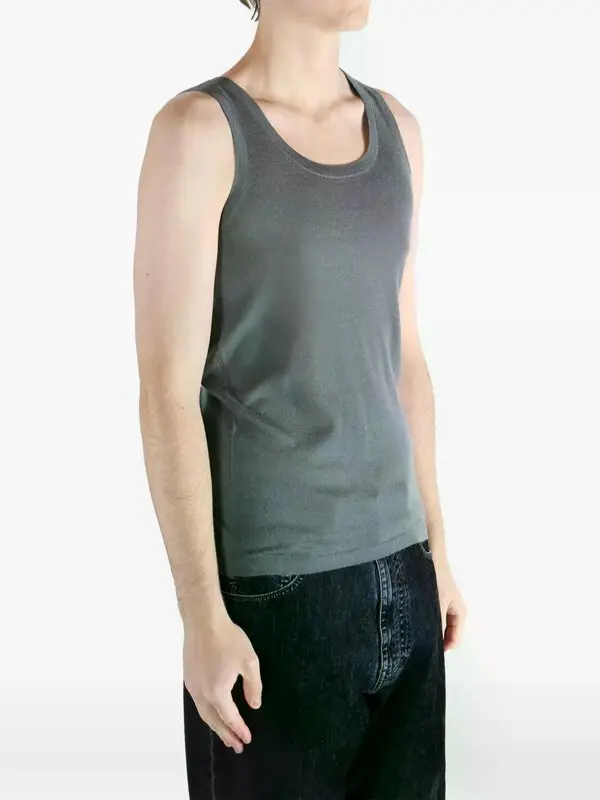 Frenckenberger Round-neck Tank Top - Grey