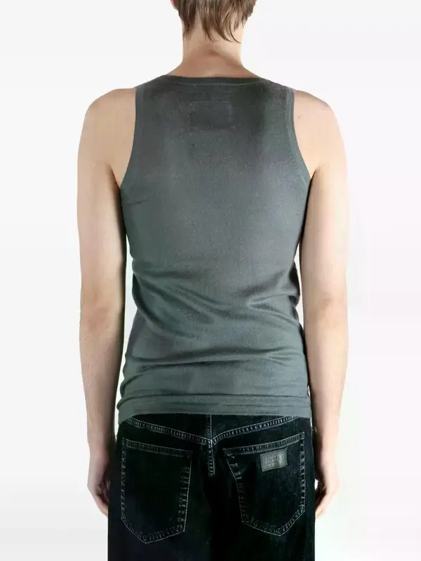 Frenckenberger Round-neck Tank Top - Grey