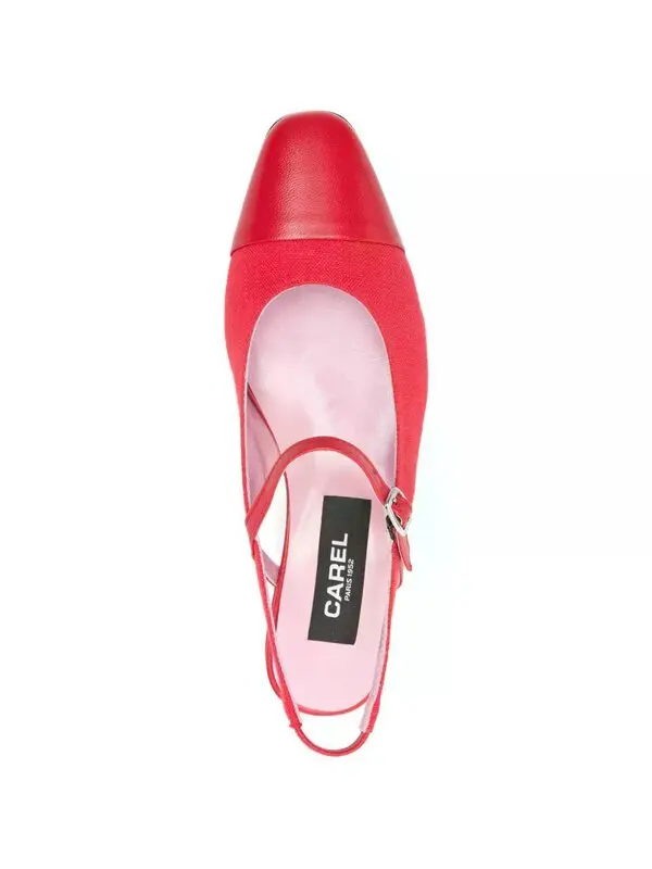 CAREL Oceano Cap-toe Flat Pumps - Red