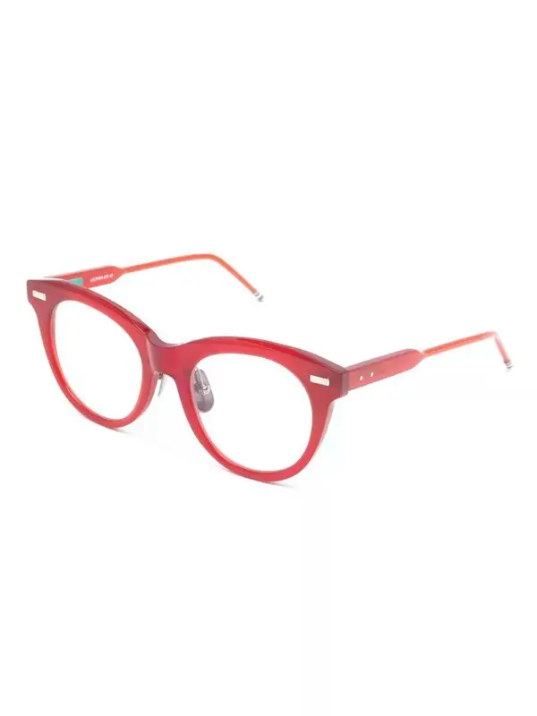 Thom Browne Round-frame Glasses - Red