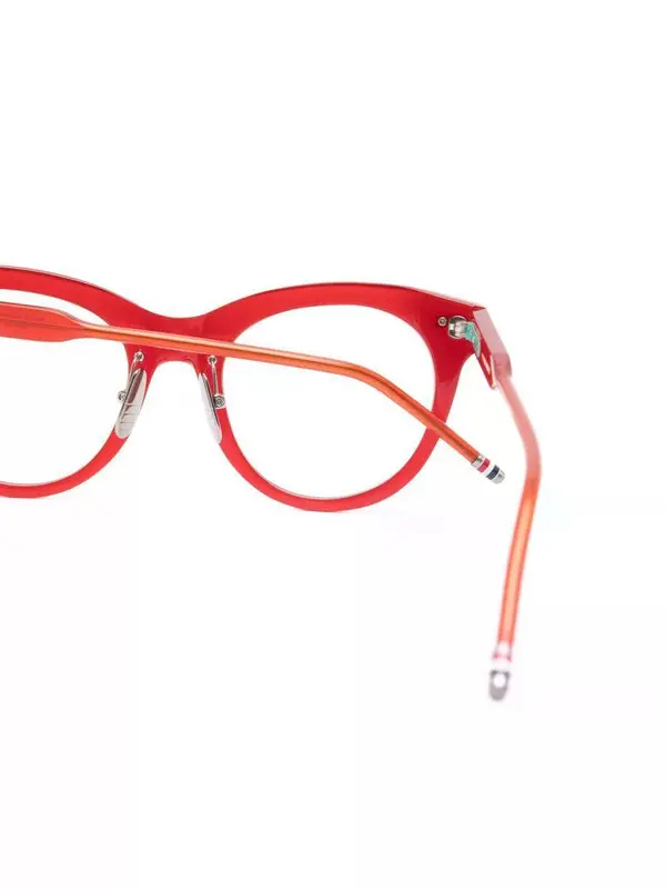 Thom Browne Round-frame Glasses - Red