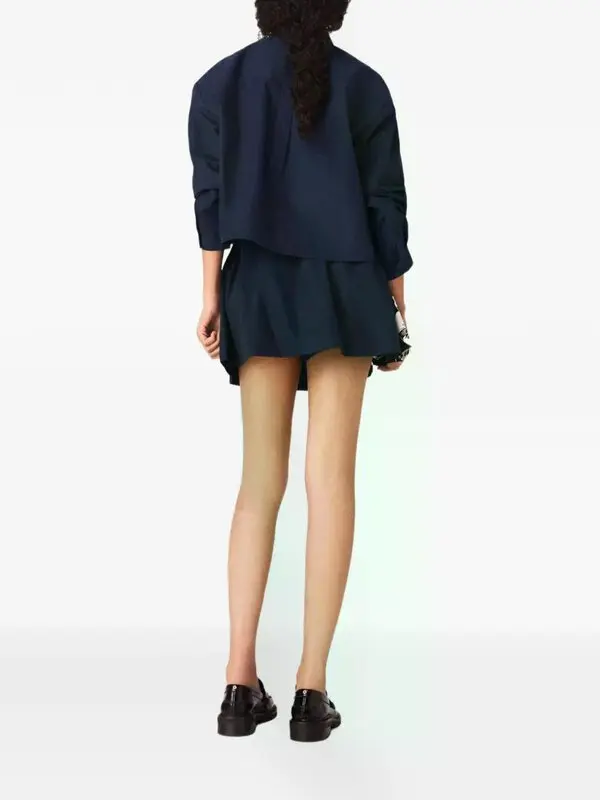 Maje Cropped Floral Print Cotton Shirt