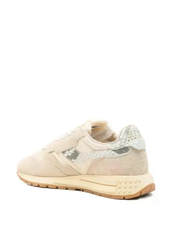 AUTRY Reelwind Lizard-effect Sneakers - Neutrals
