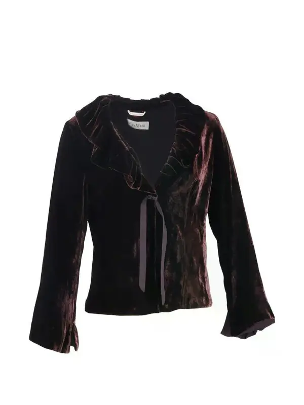 Max Mara Frilled-collar Bow Jacket