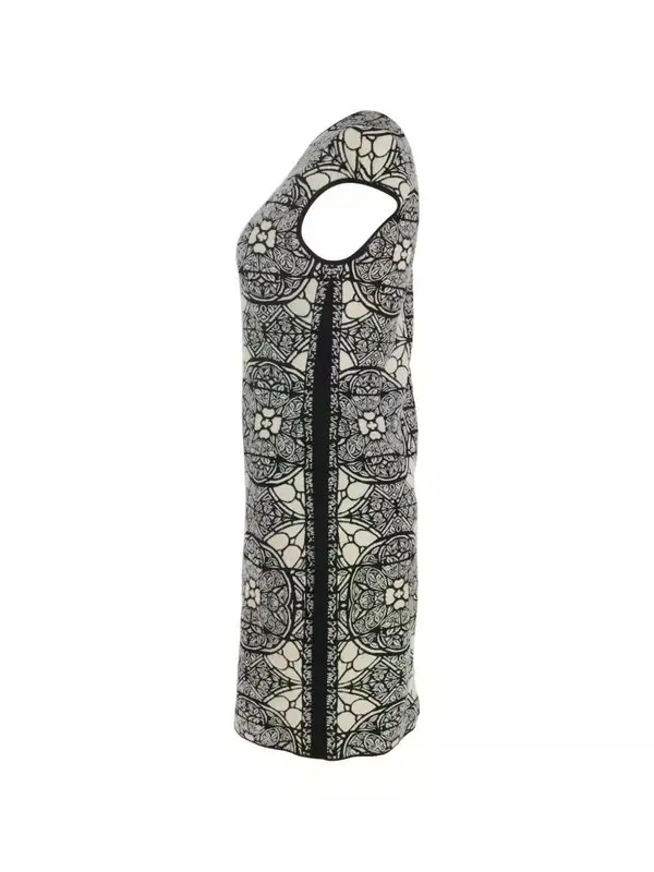 Alexander McQueen Printed Short Sleeve Mini Dress