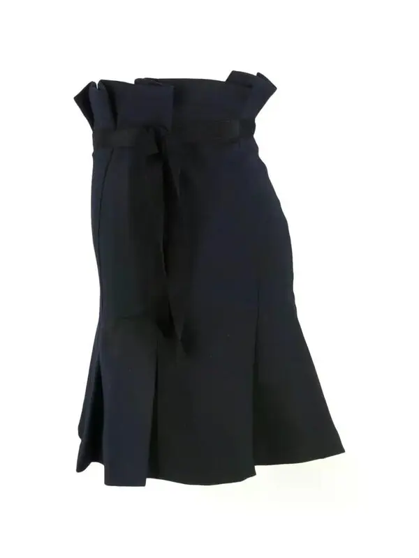 Sandro Pleated Mini Skirt With Bow Detail
