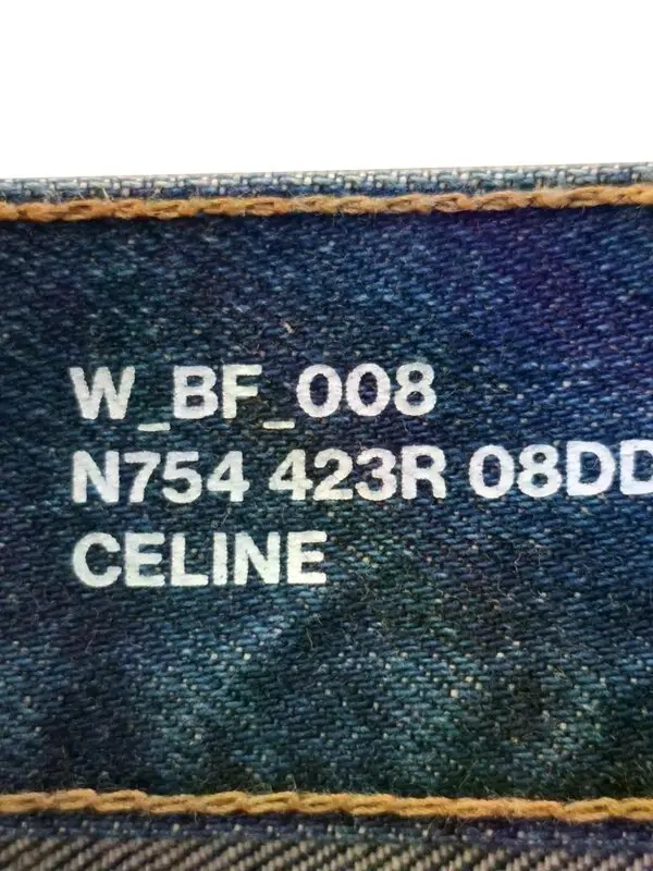 Celine Distressed Five-pocket Jeans