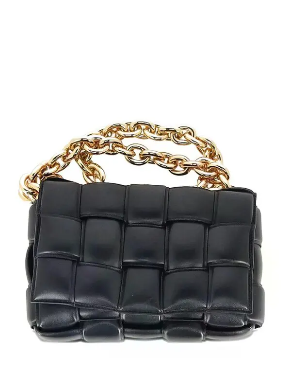 Bottega Veneta Intrecciato Chain Bag - Black