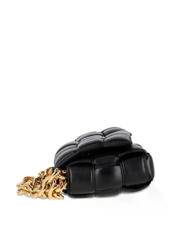 Bottega Veneta Intrecciato Chain Bag - Black
