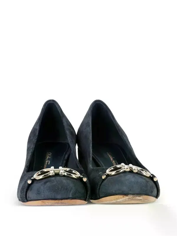 FERRAGAMO Garda Block-heel Pumps - Blue