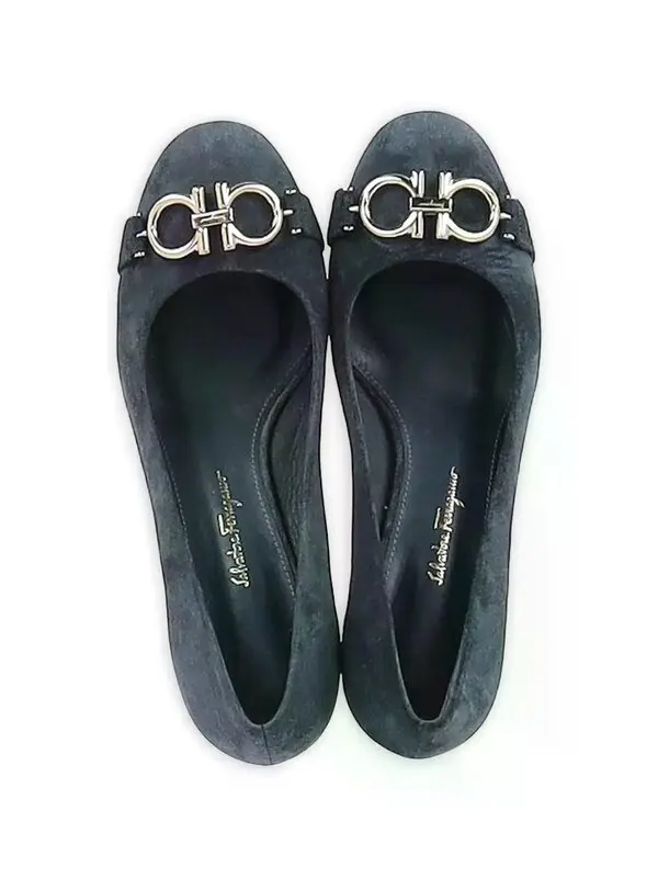 FERRAGAMO Garda Block-heel Pumps - Blue